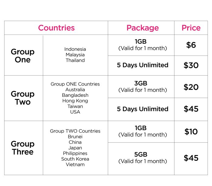 Geenet Roaming Plan - GEENET PTE LTD